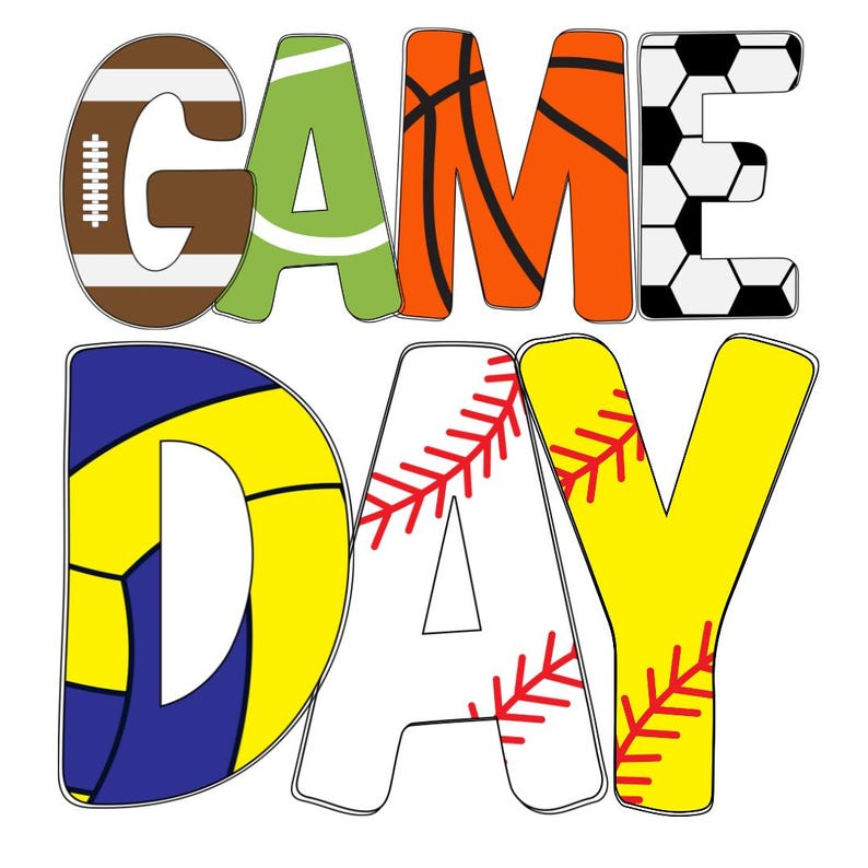 Sport Alphabet Bundle | Sport Font Png | Baseball, Basketball, Football ...