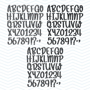 Black and White Dot and Scribble Doodle Alphabet , Letters Bulletin ...