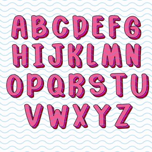 Neon Colorful Alphabet Doodle Font: Classic, Handwritten, Doodle ...