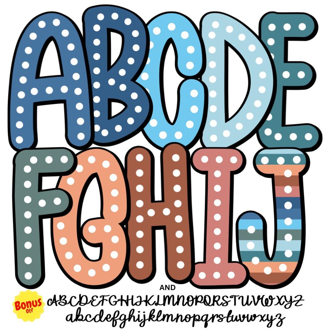 Winter Dot Dalmatian Alphabet, Custom Dalmatian Dot, Christmas Font Png ...