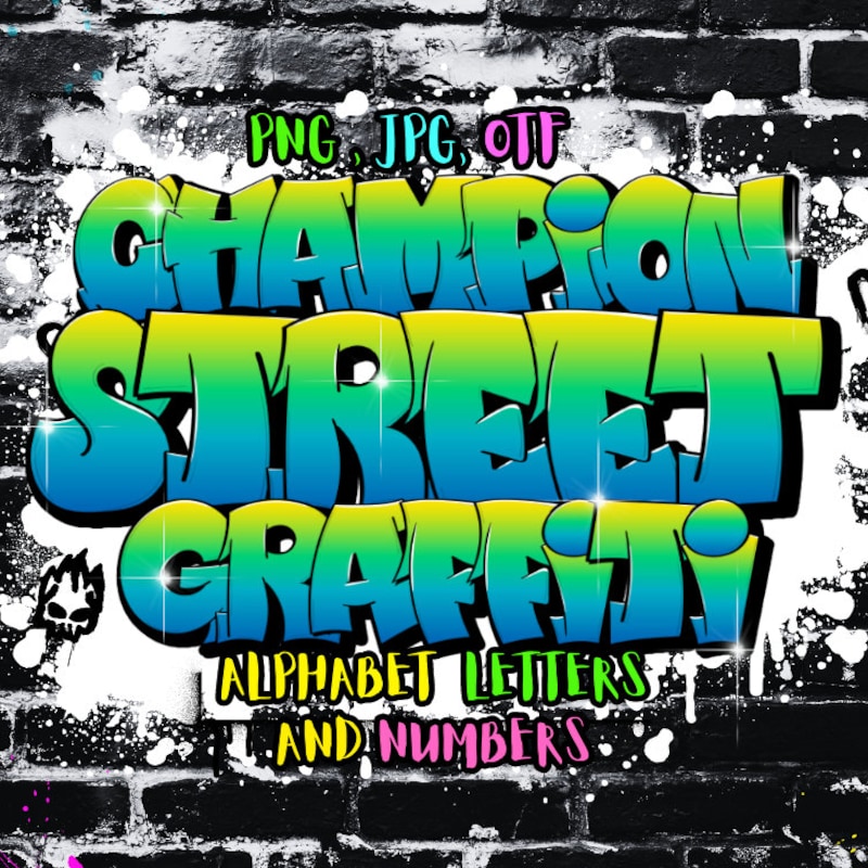 Graffiti Numbers - Etsy