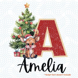 Reindeer Alphabet Letters PNG | Christmas Alphabet Png | Christmas ...