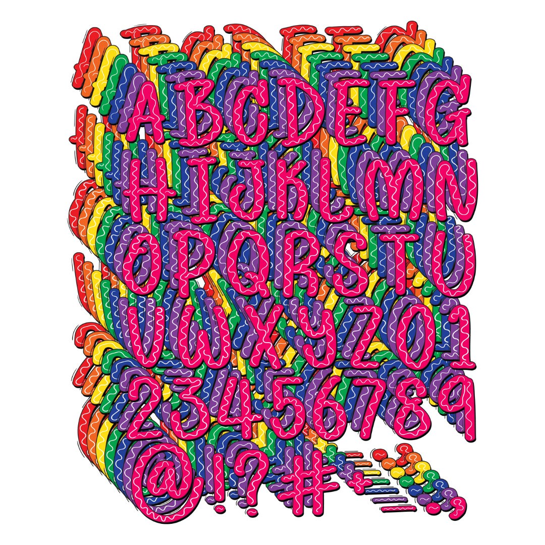 Neon Alphabet Png, Alpha Sets Bundle, Polka Dot Alphabet Png, Marquee ...