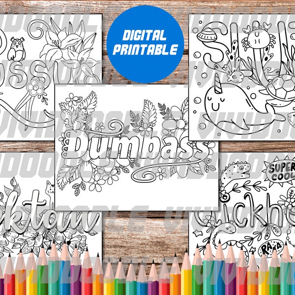 Bad Word Coloring - Etsy