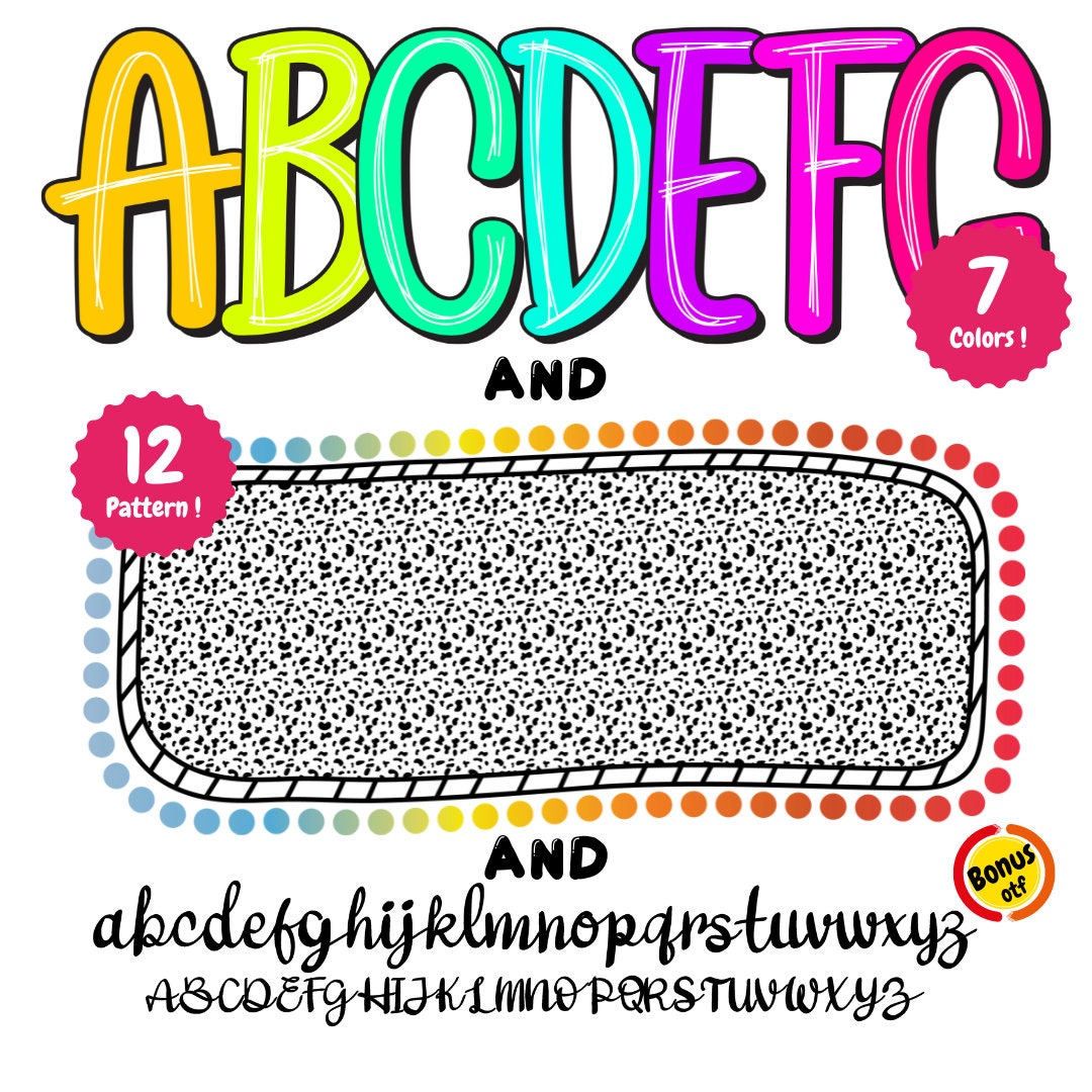 Dot Dalmatian Alphabet With Cute Circle Background Png, Custom ...