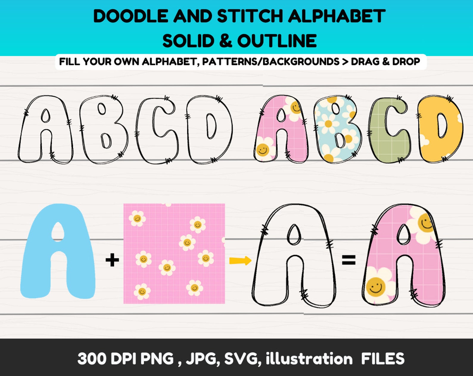 Blank Transparent Doodle Letters,doodle Alphabet Svg Instant Download ...