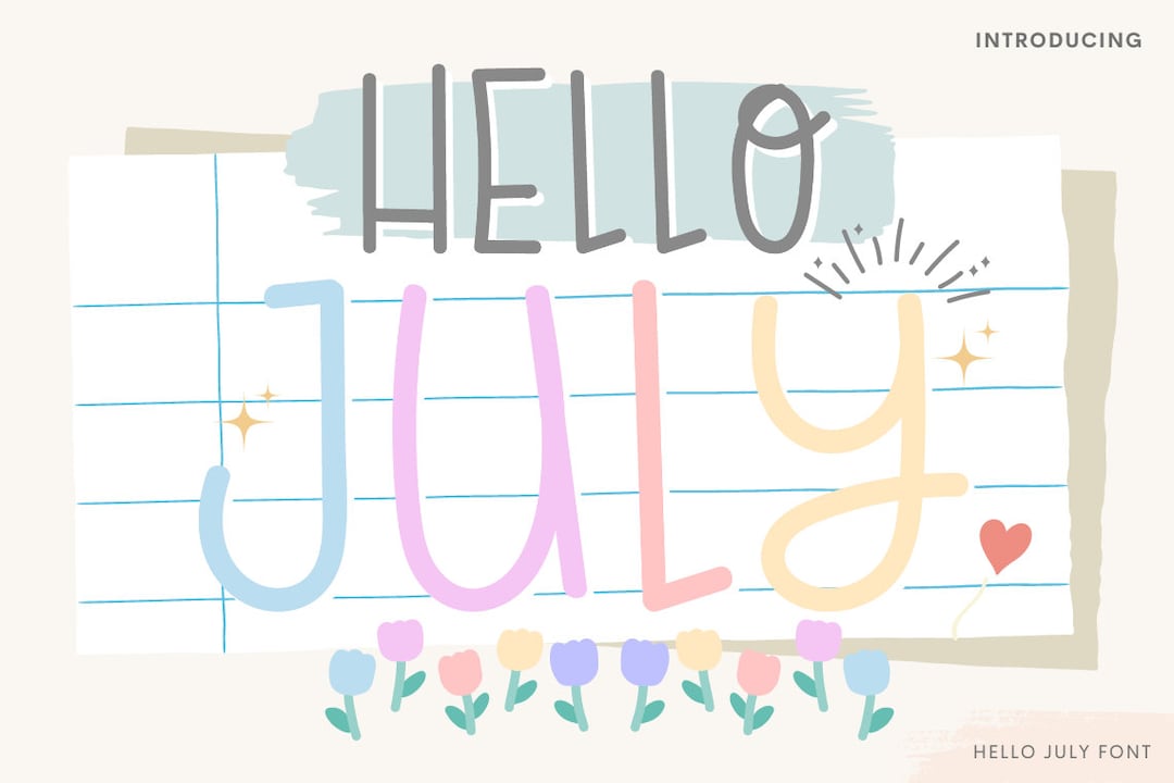 Welcome July Bubble Font Procreate, Cute Fonts for Cricut, Font Bundle ...