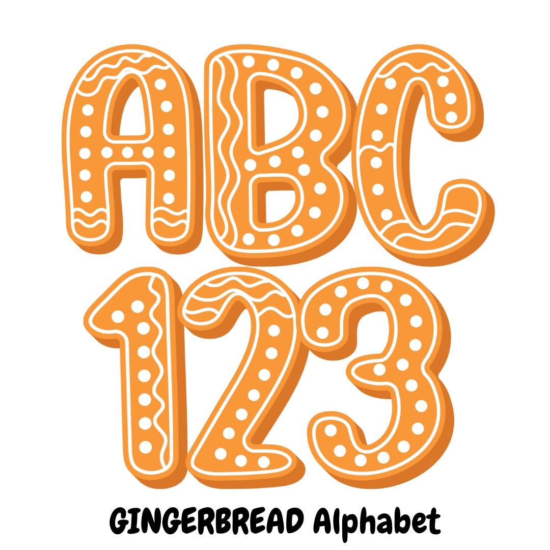 Gingerbread Alphabet Png | Gingerbread Clipart | Cookie Letters Png ...