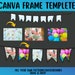 Bunting Canva Frame, Digital Bunting Clipart, Canva Template, Bunting ...