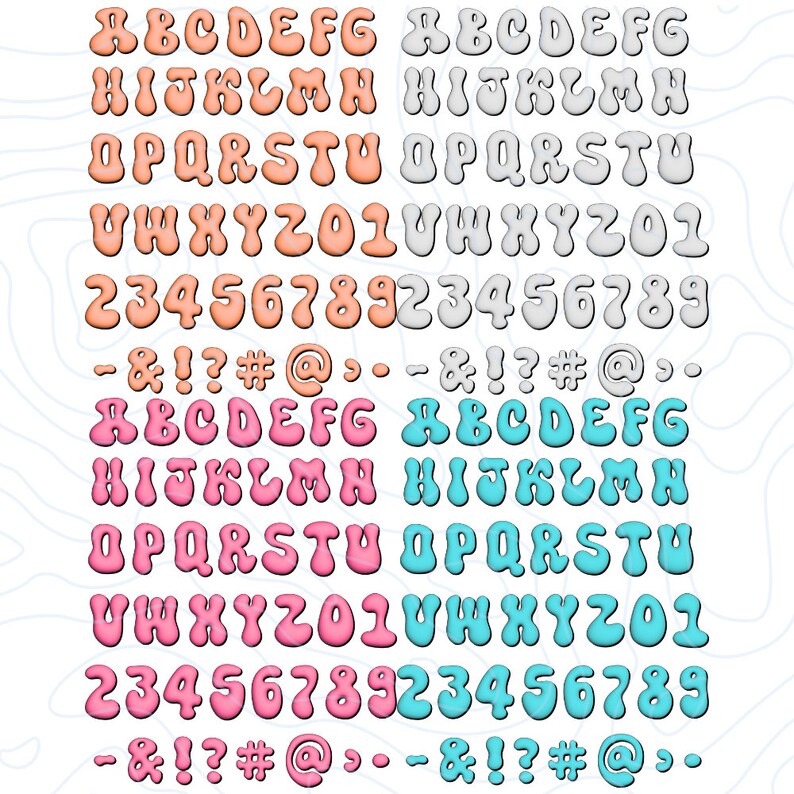 Groovy Back to School 3D Inflated Puffy Neon Alphabet & Numbers: 3D ...