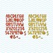 Neon Overlap Letter Font: Cute, Bubble, Handwritten, Doodle Alphabet ...