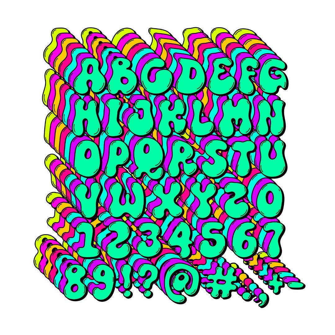 Neon Retro Groovy Classroom Bundle, Teacher Bundle, Classroom Alphabet ...