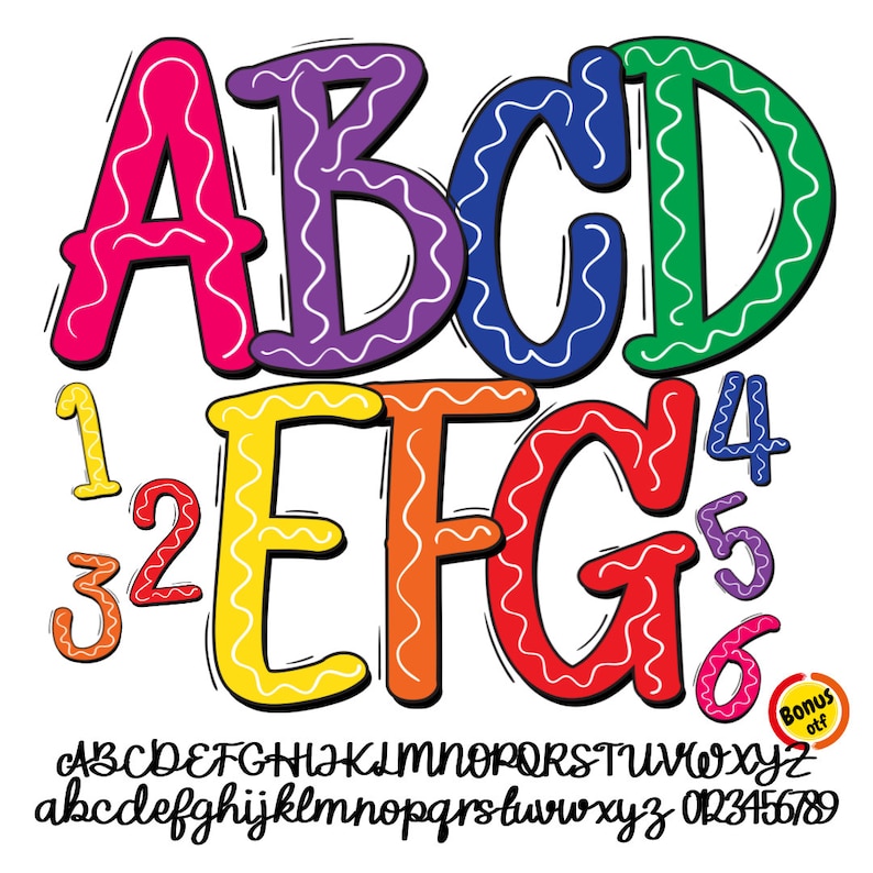 Neon Alphabet Png, Alpha Sets Bundle, Polka Dot Alphabet Png, Marquee ...