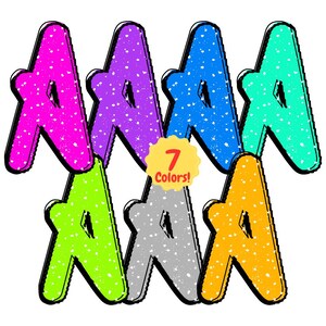 Neon Grunge Doodle Letters PNG: Retro, Distressed, Hand-drawn Alphabet ...