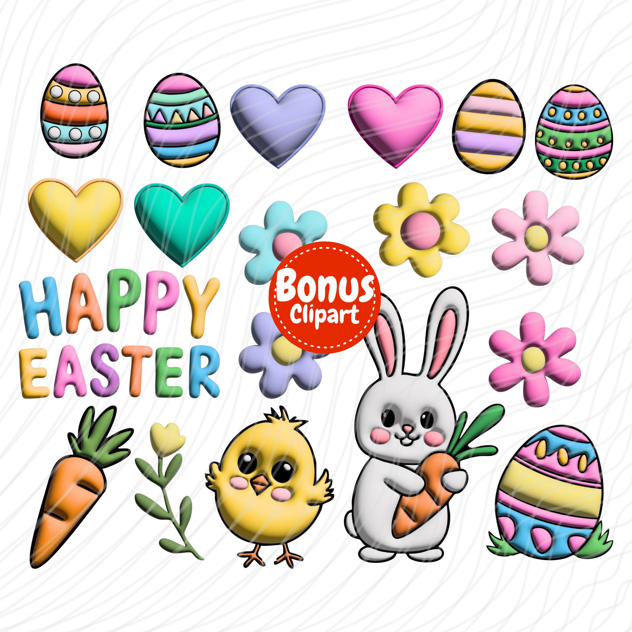 3D Easter Bunny Alphabet | Inflated Png Alphabet | 3d Alphabet Letters ...