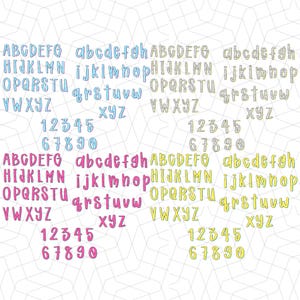 Preppy Retro Back to School Teacher Alphabet | Doodle Alpha Font ...