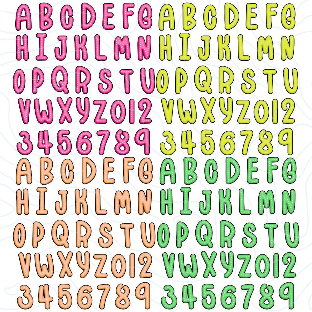 Bright Neon Star 3D Inflated Puffy Neon Alphabet & Numbers: 3D Letter ...