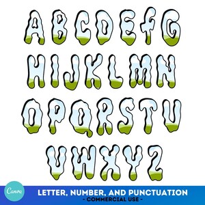 Horror Canva Doodle Letter Alphabet Frame | Editable Groovy Font ...