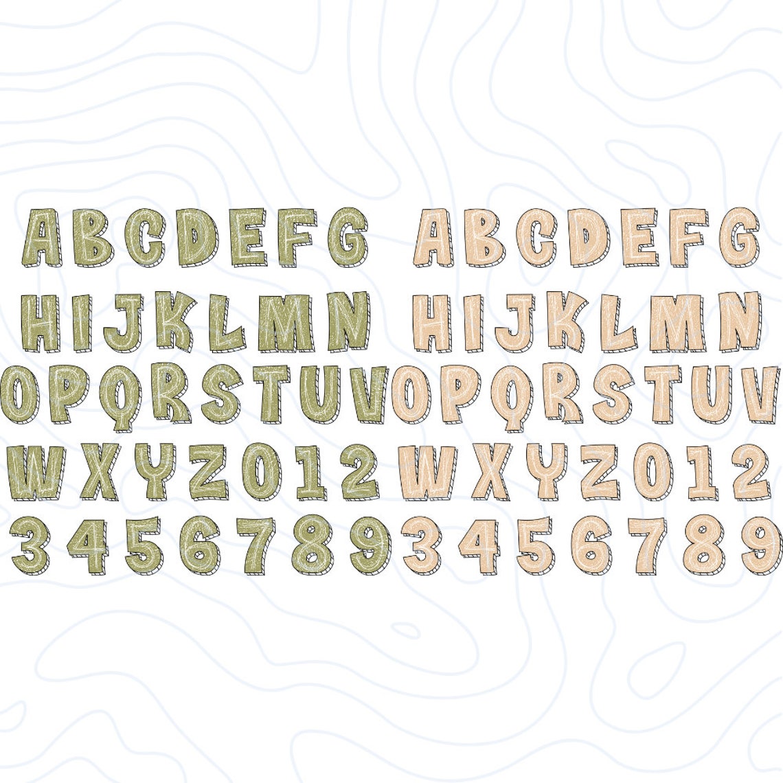 Boho Distressed Scribble Groovy Letters : Retro, Bold, Grunge, Hand ...