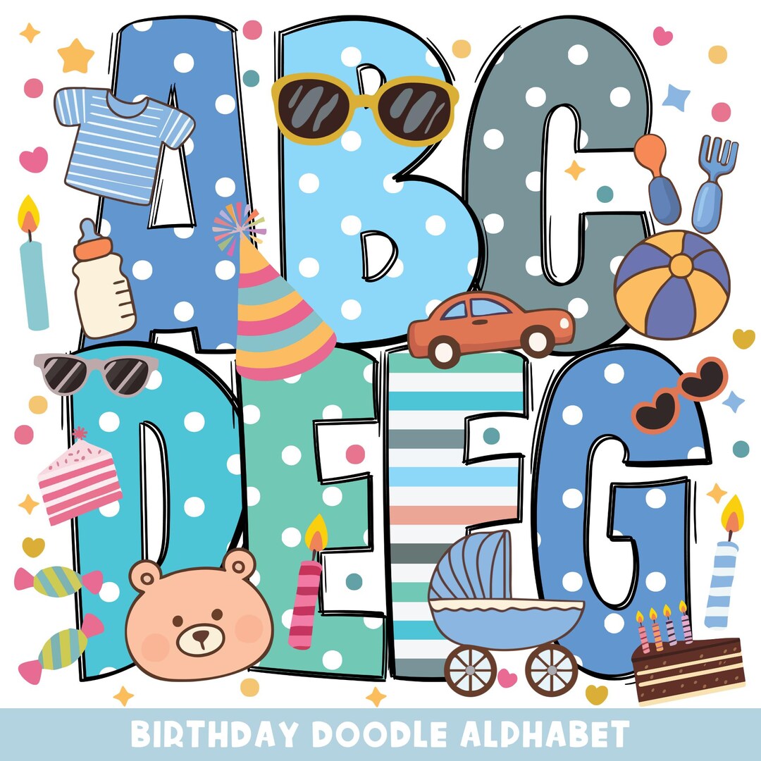 Happy Birthday Clipart Bundle Png, Birthday Png for Girls and Boy ...
