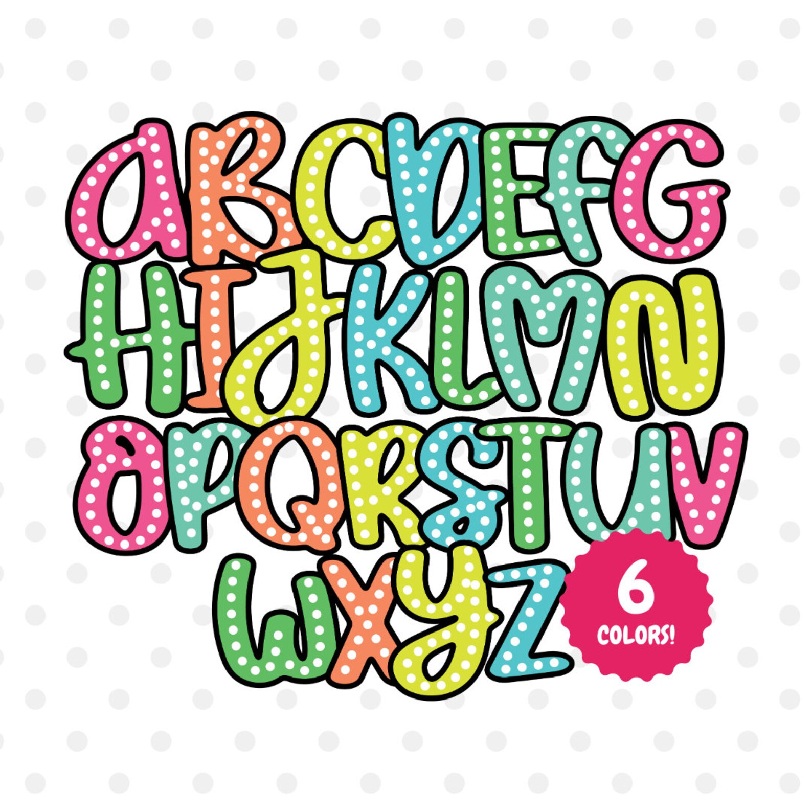 Dalmatian Dots Png Alphabet and Number, Mama PNG, Happy Mother Day ...