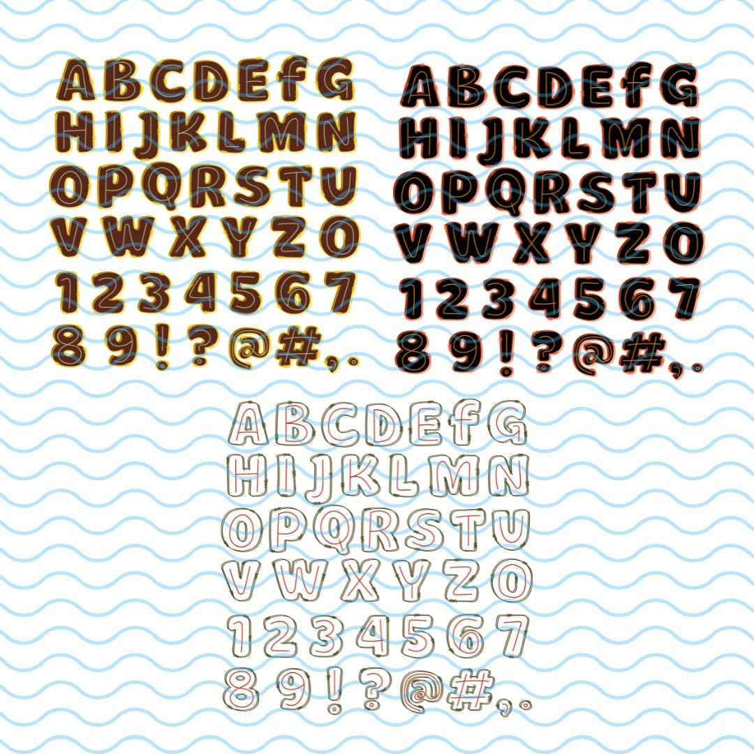 Scribble Autumn Doodle Alphabet Png, Custom Thanksgiving Alphabet Png ...