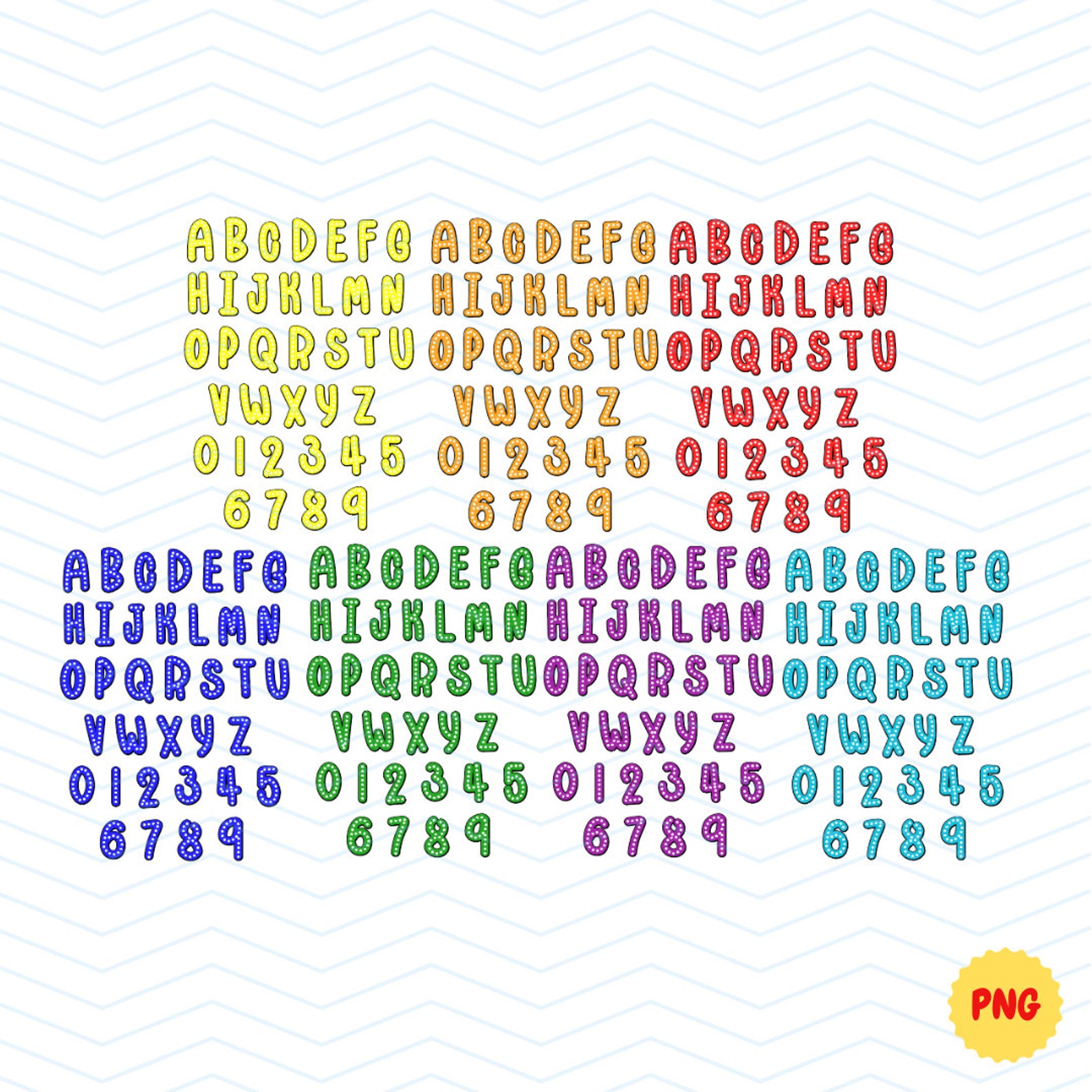 Bright Colorful Letters Png, Dalmatian Alphabet Bundle, Polka Dot ...