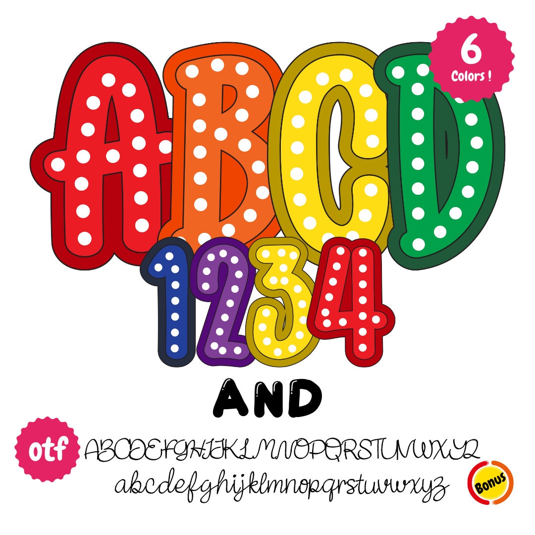 Bright Dalmation Doddle Letter Png, Custom Dalmatian Dot, Font Duo ...