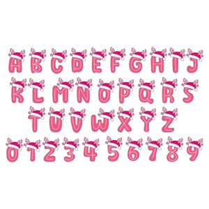 Pink Christmas Initial Alphabet Png | Christmas Letters and Number Png ...