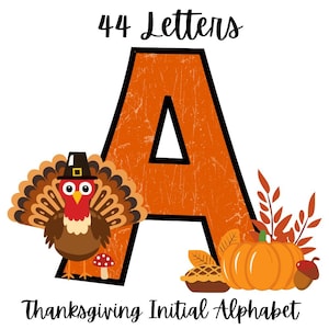 Thanksgiving Initial Letters and Number Png | Autumn Alphabet ...