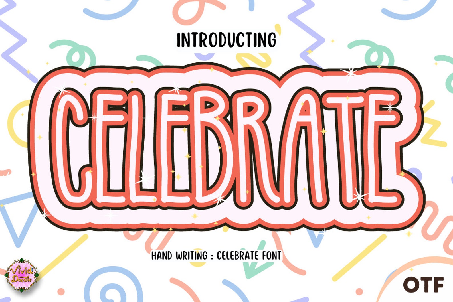 Celebrate Font Procreate, Letter Fonts Procreate Designer Fonts ...