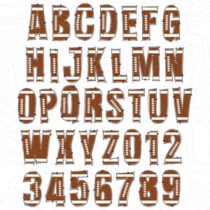 American Football Doodle Alphabet Png | Varsity Font Png | Football ...
