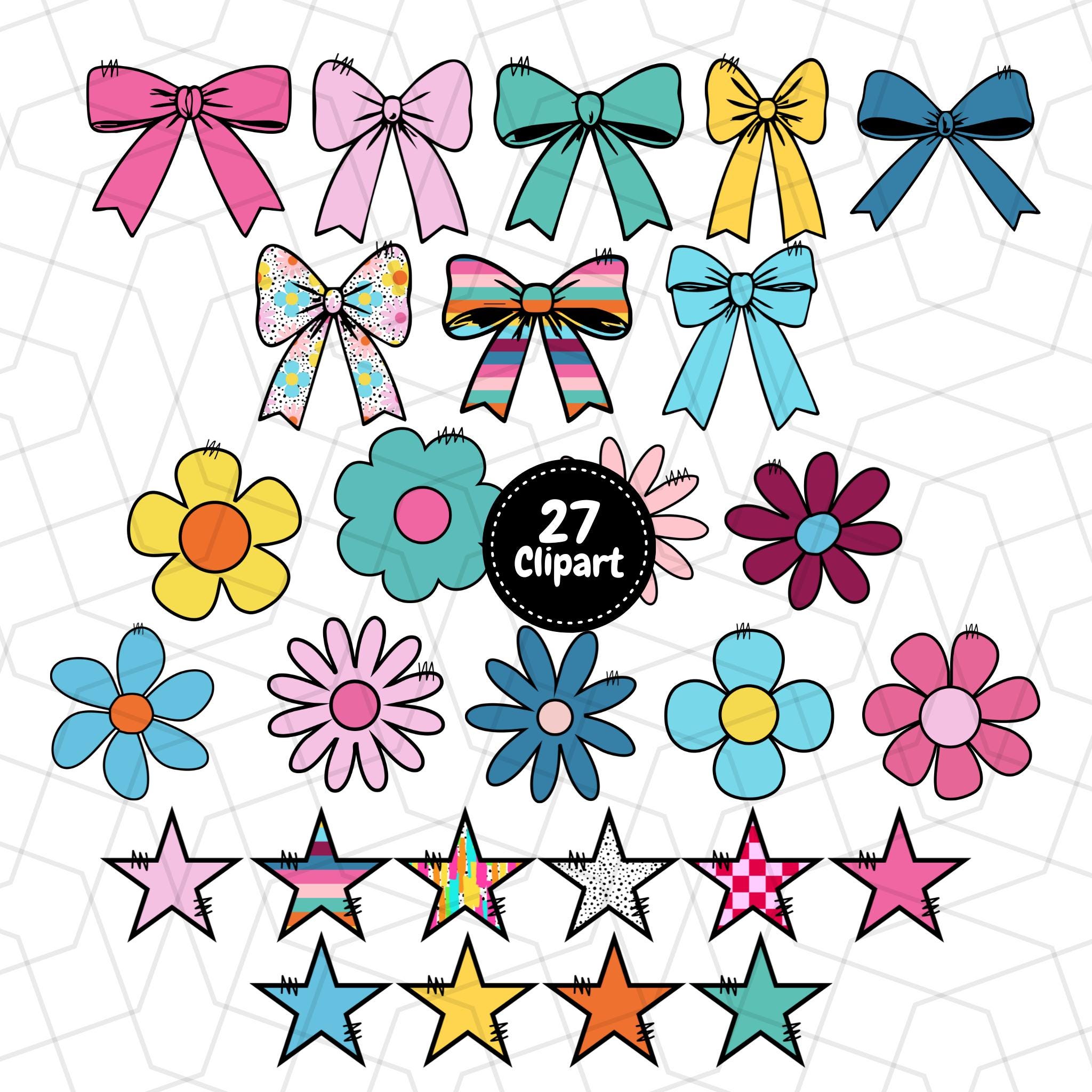 Retro Spring Alphabet Letters | Doodle Alpha Font Letter and Number ...