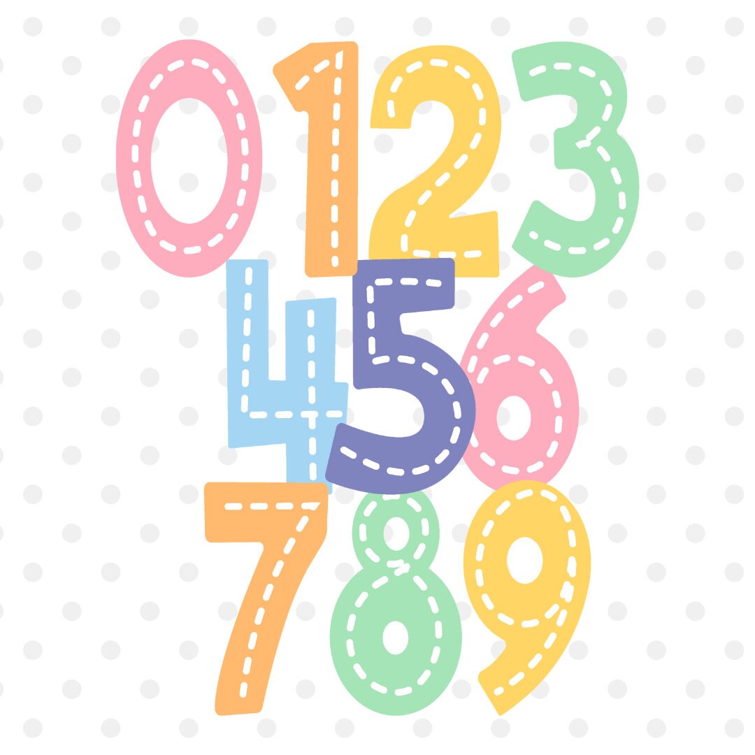 Pastel Dotted Line Letters PNG Bundle, 6 Alpha Set, Handwritten Font ...