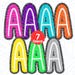 Neon Bulletin Board Doodle Letters: Kindergarten, Teacher, School, Neon ...