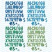 Neon Overlap Letter Font: Cute, Bubble, Handwritten, Doodle Alphabet ...