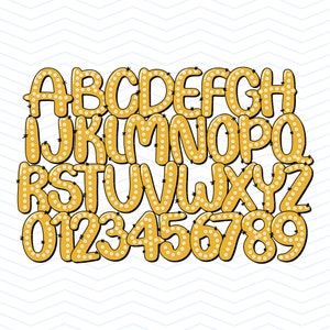 Flower Dalmatian Alphabet Png, Alpha Sets Bundle, Polka Dot Alphabet ...