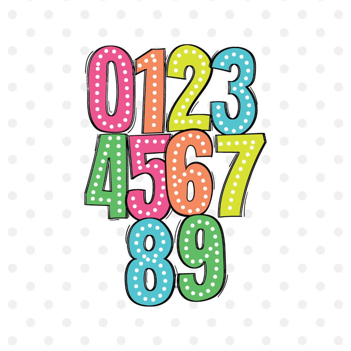 Dalmatian Dots Png Alphabet and Number, Mama PNG, Happy Mother Day ...