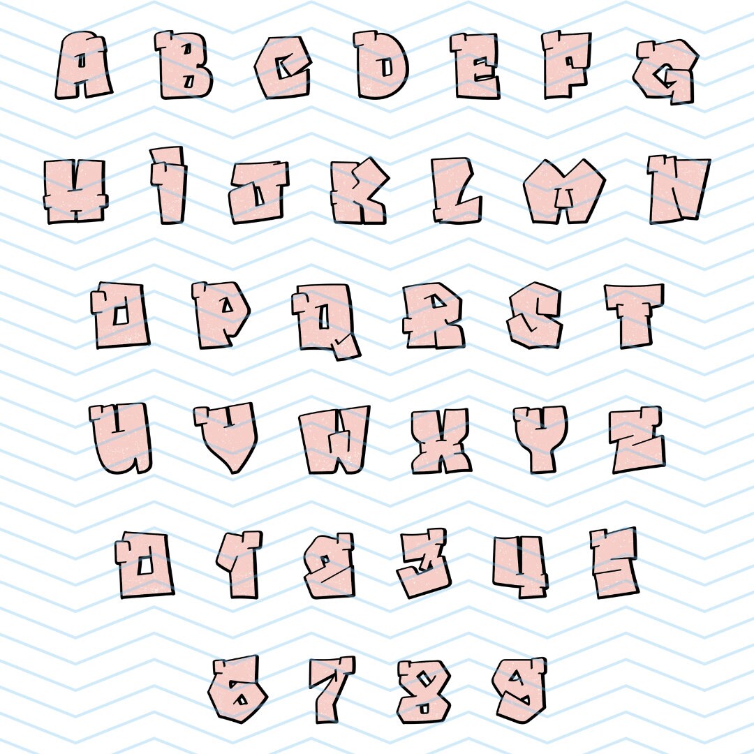 Grunge Alphabet PNG, Distressed Font, Graffiti Letters PNG Bundle ...