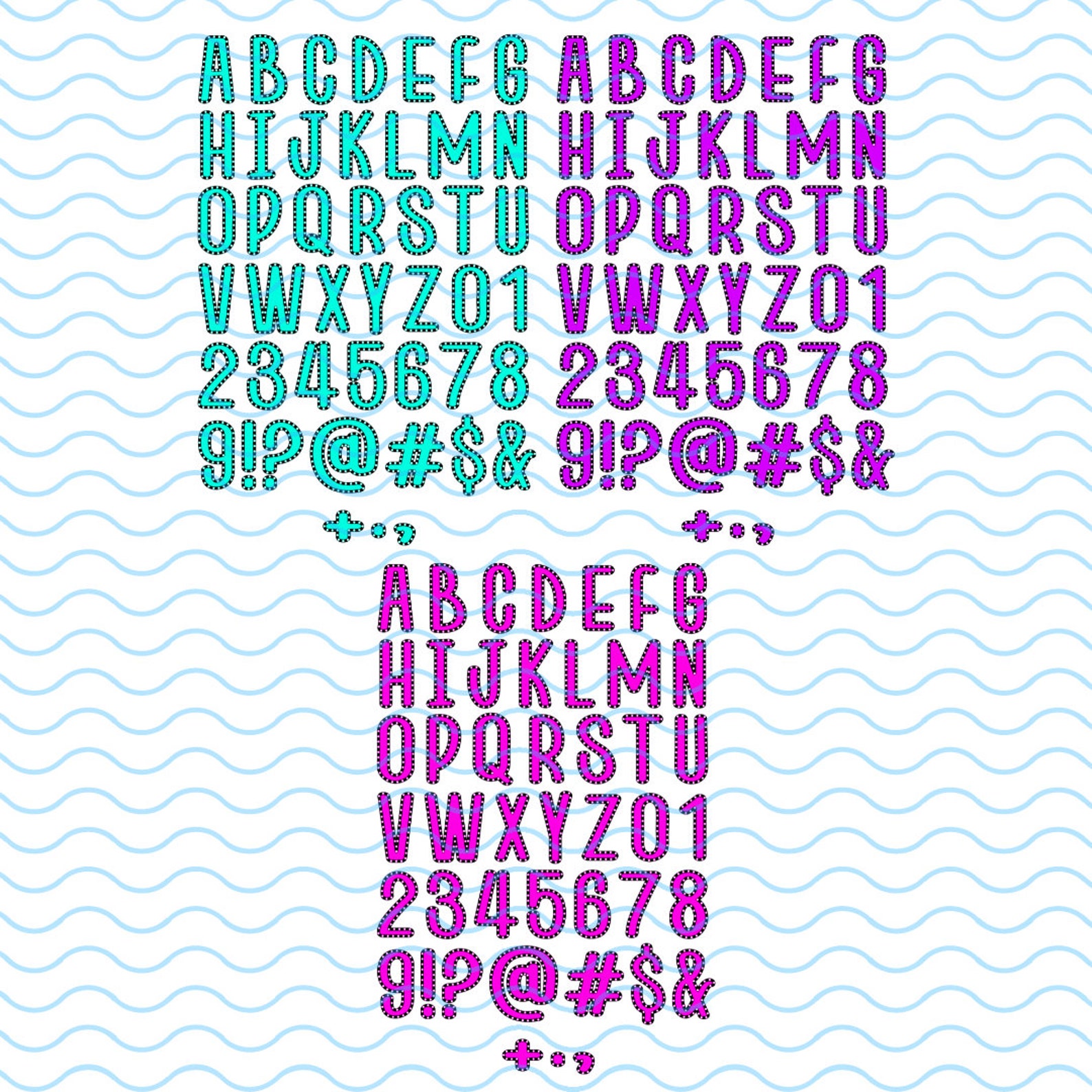 Bright Neon Dalmatian Dots Font: Polka Dot Alphabet, Marquee Letters ...