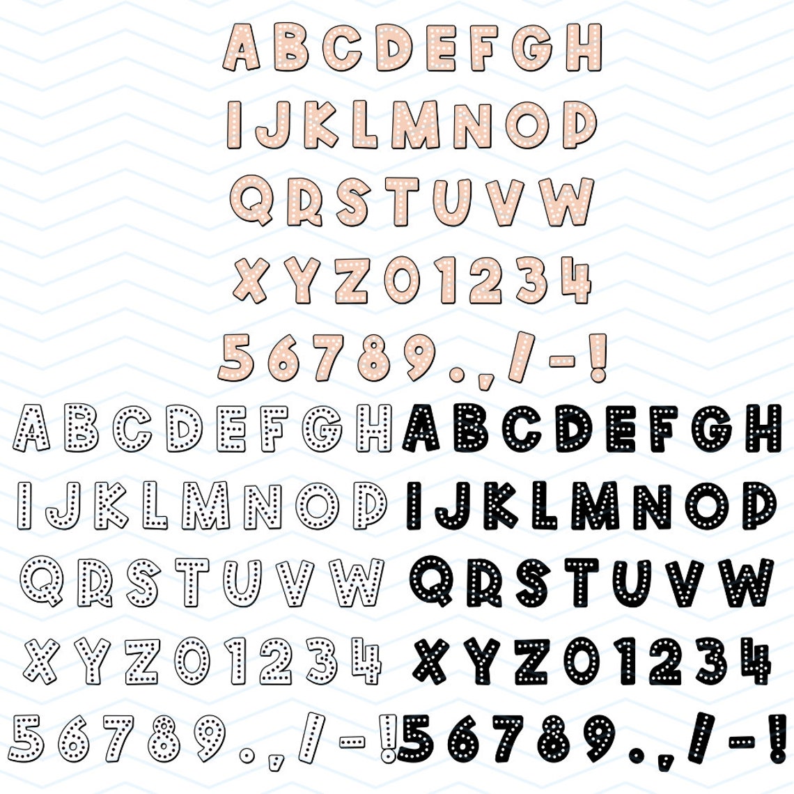 Pastel Dot Dalmatian Alphabet With Cute Background Png, Custom ...