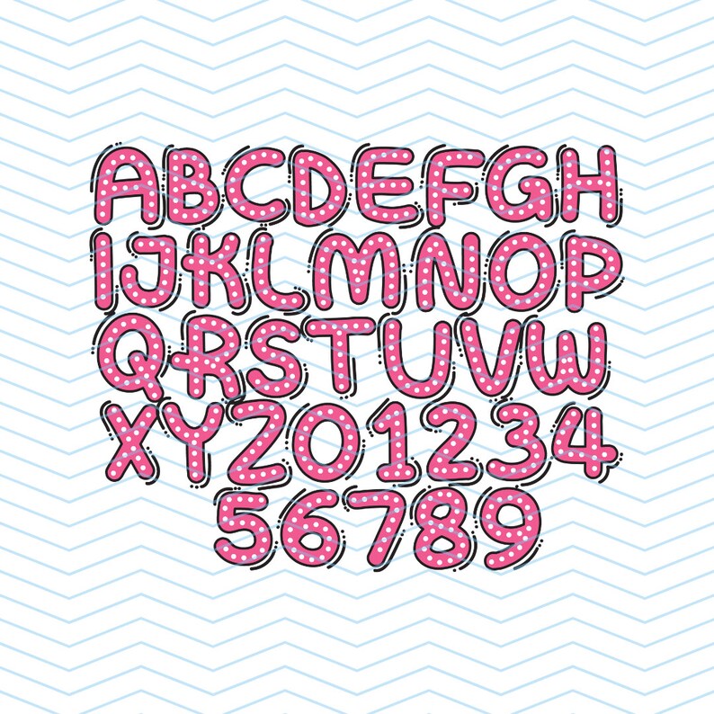 Bright Dot Dalmatian Alphabet Png, Custom Dalmatian Dot, Digital ...