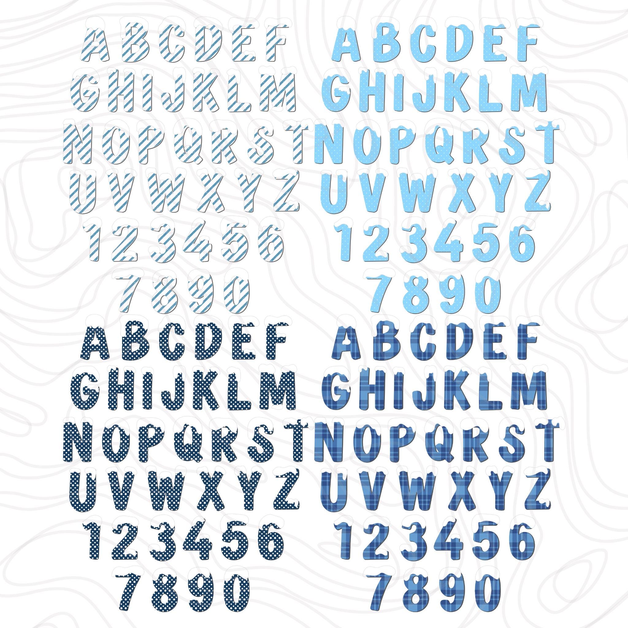 Snowman Alphabet Png, Snow Alphabet Bundle , Winter Alphabet Clipart ...