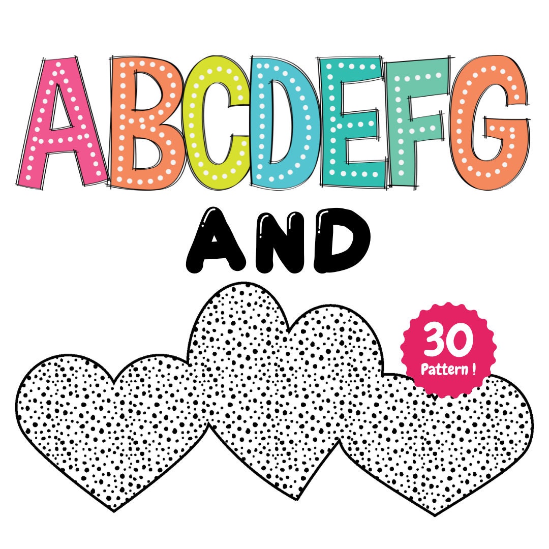 Dalmatian Dots Png Alphabet and Number With Background, Mama PNG, Happy ...