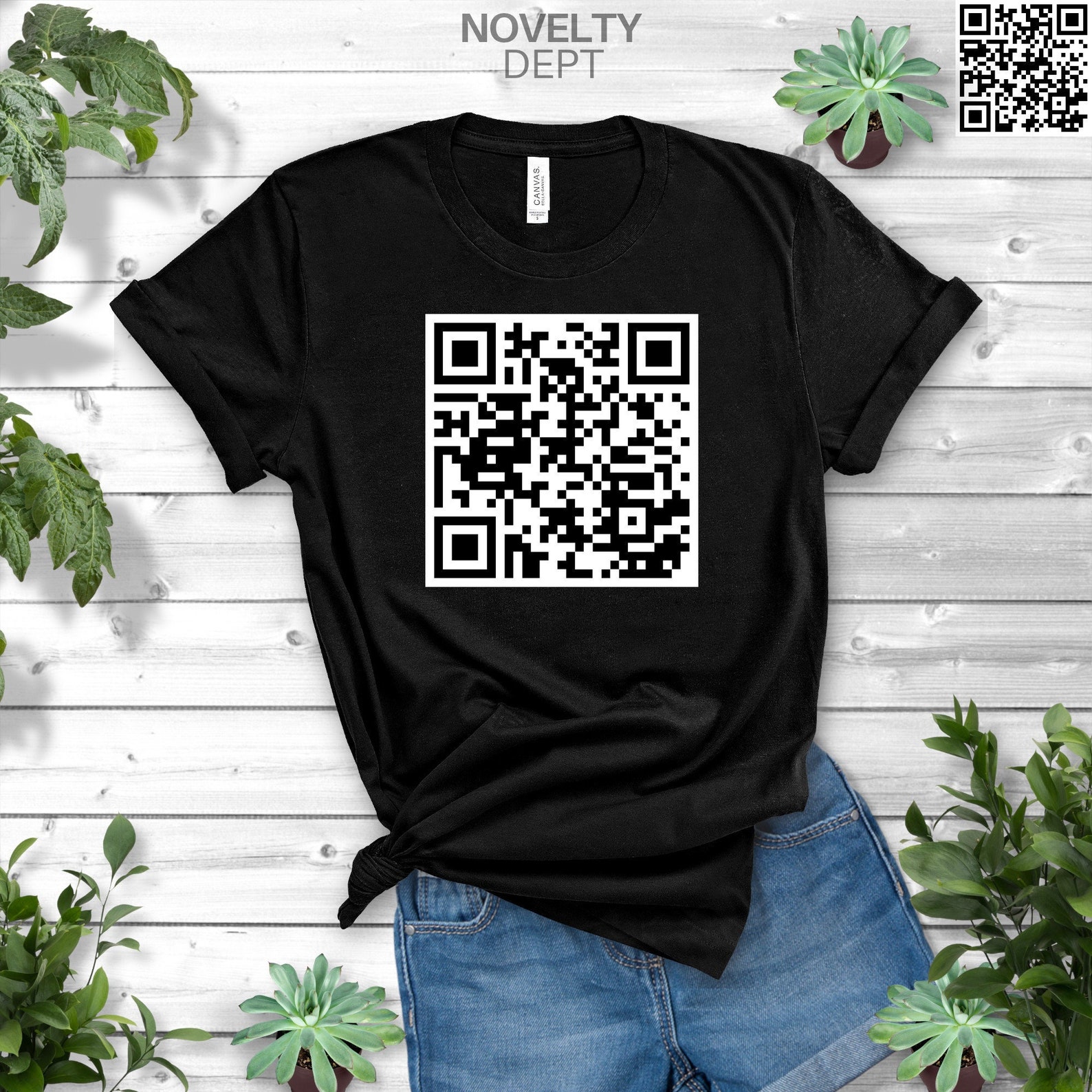 Rickroll Shirt, Rickrolling Shirt, Rick Roll T Shirt, Scan Shirt, QR ...