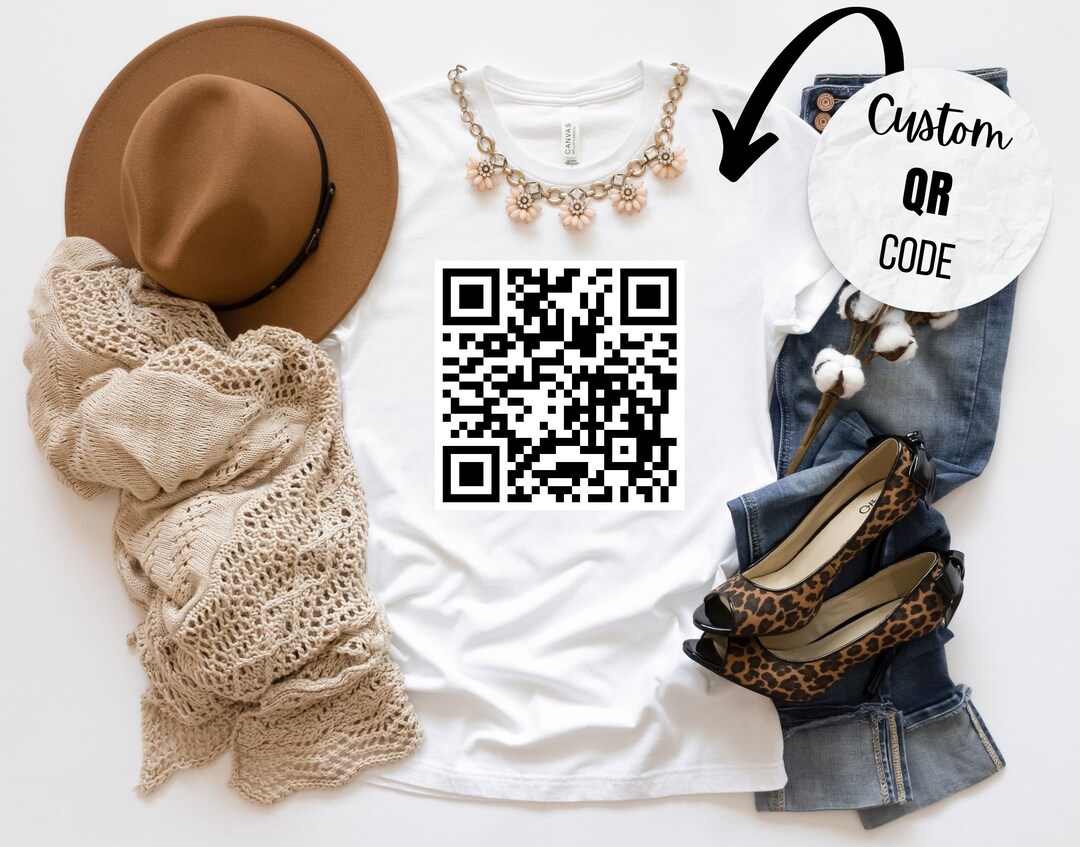 Custom QR Code Shirt, Custom T-shirt, QR Code T-shirt, Personalized ... Custom QR Code Shirt, Custom T-shirt, QR Code T-shirt, Personalized ...