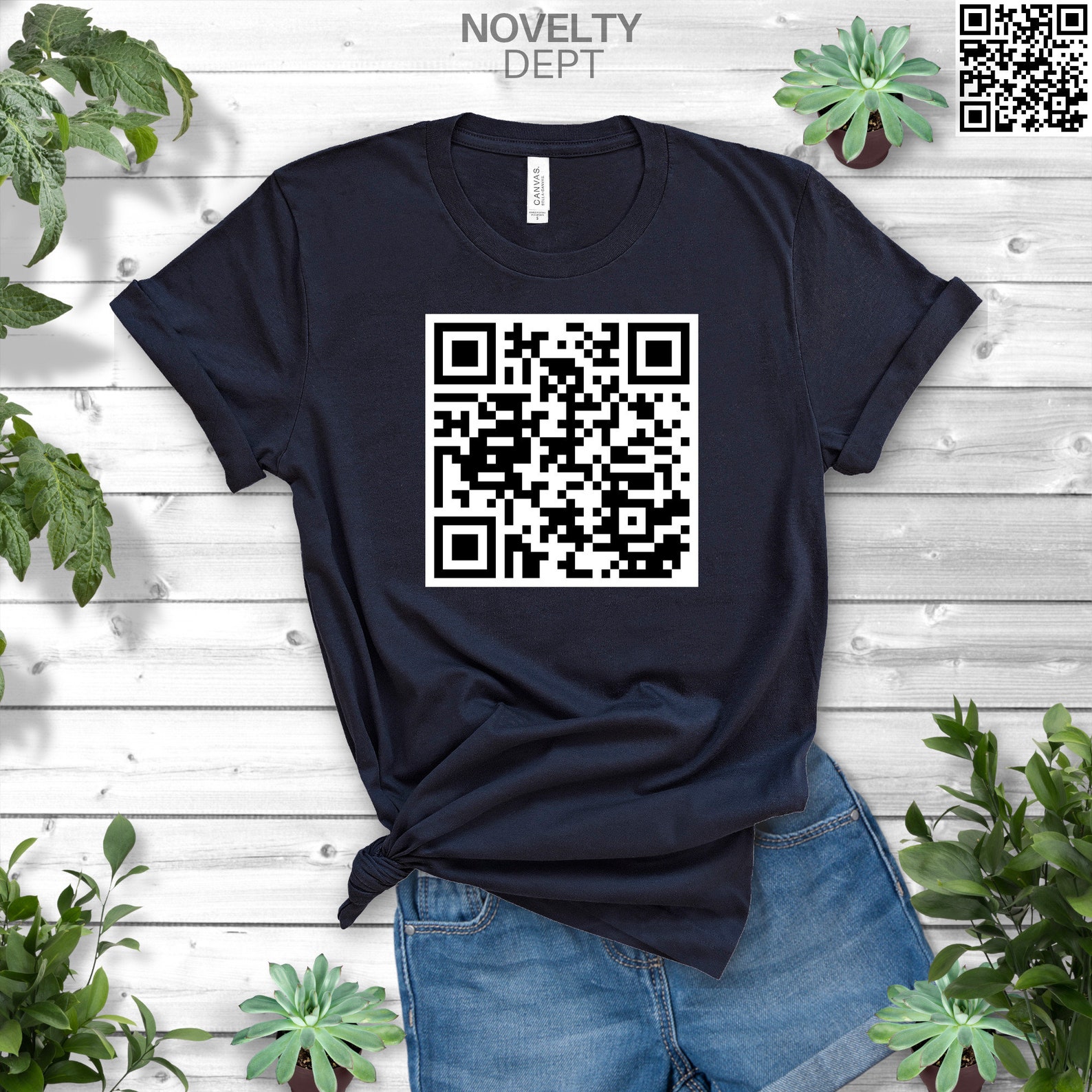 Rickroll Shirt, Rickrolling Shirt, Rick Roll T Shirt, Scan Shirt, QR ...