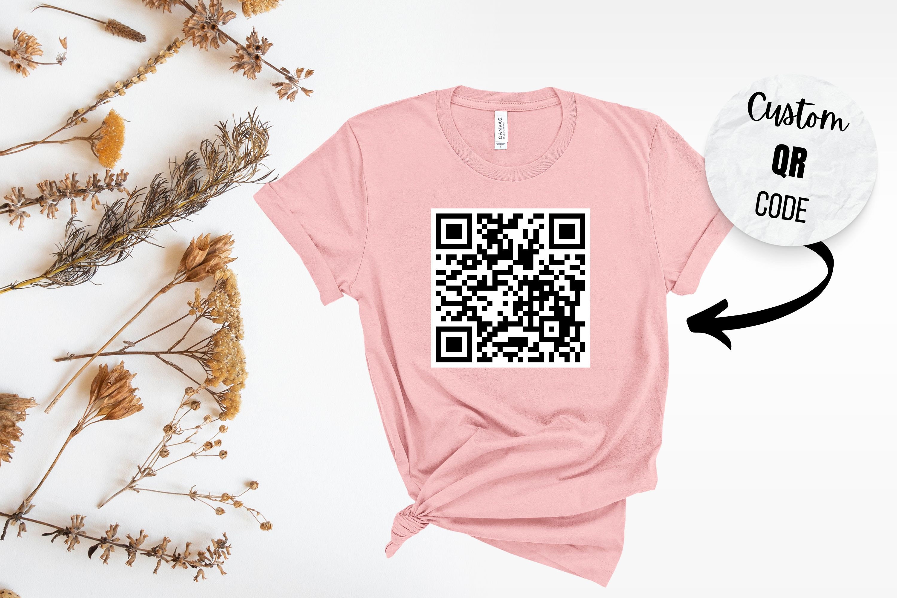 Custom QR Code Shirt, Custom T-shirt, QR Code T-shirt, Personalized ...