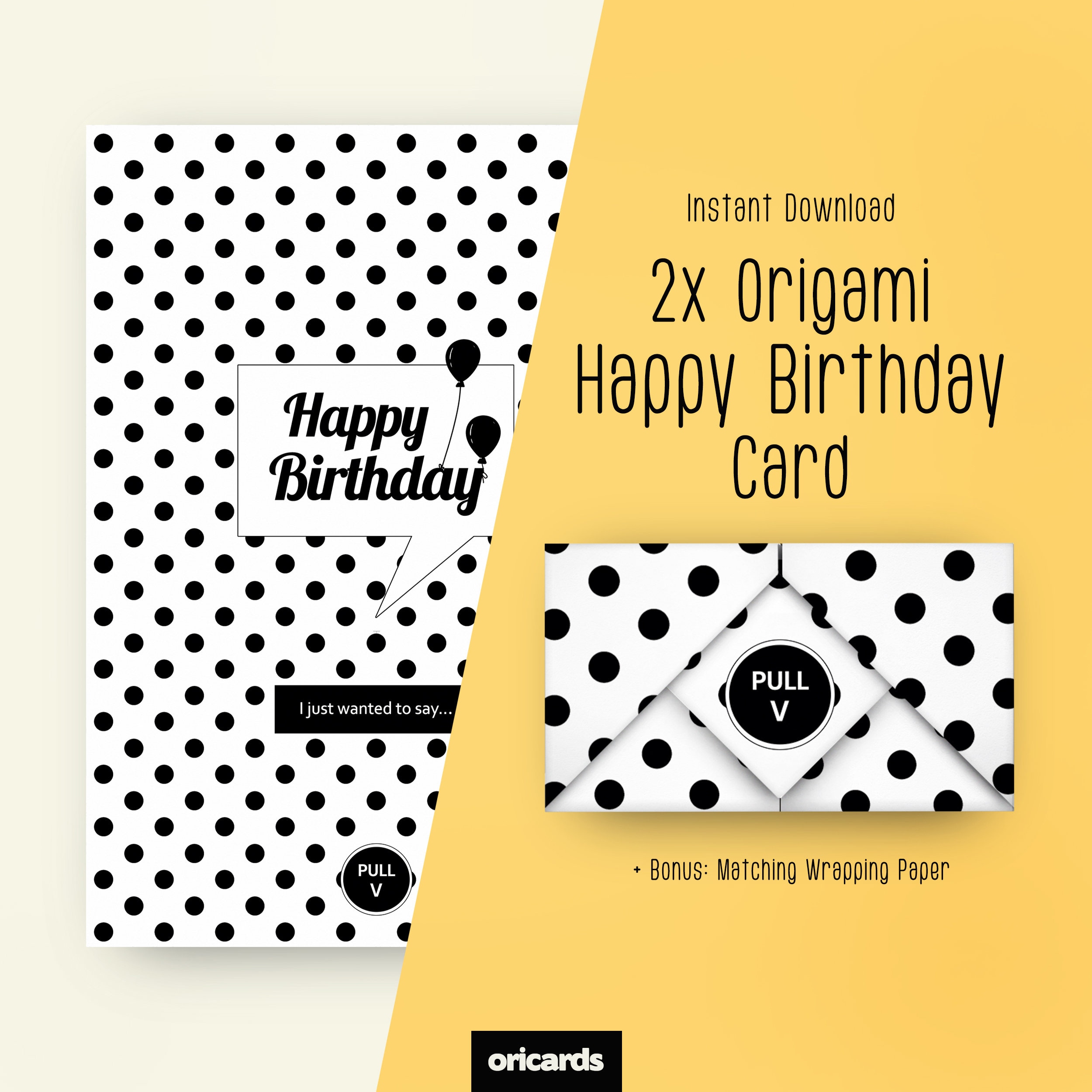 Origami Birthday Card 