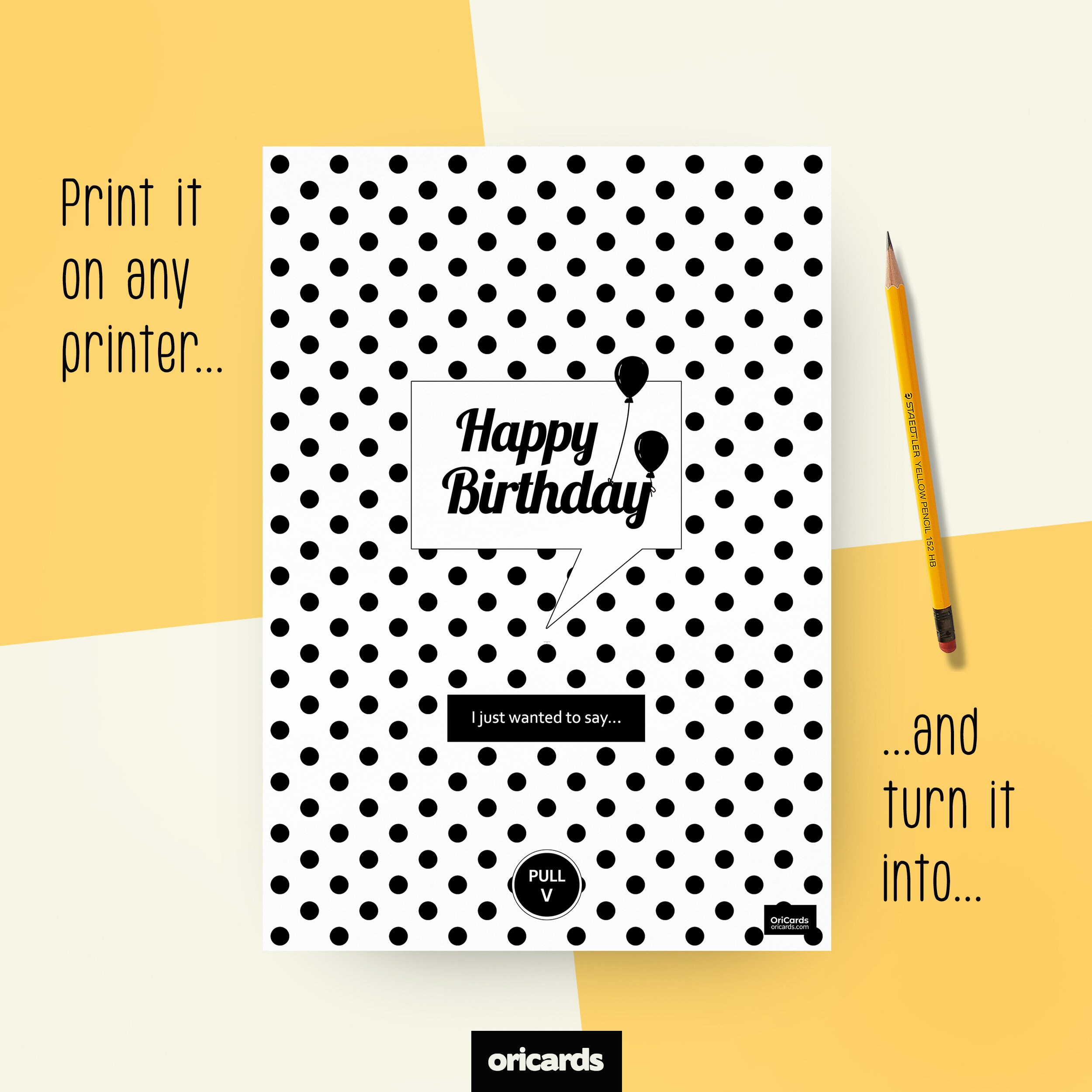 Origami Birthday Card 